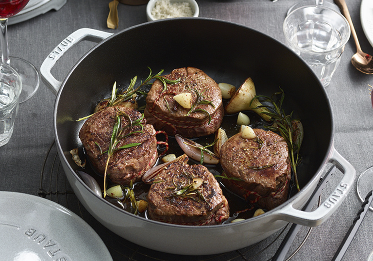 Recipe for a delicious Fried fillet of beef medallions with french ...