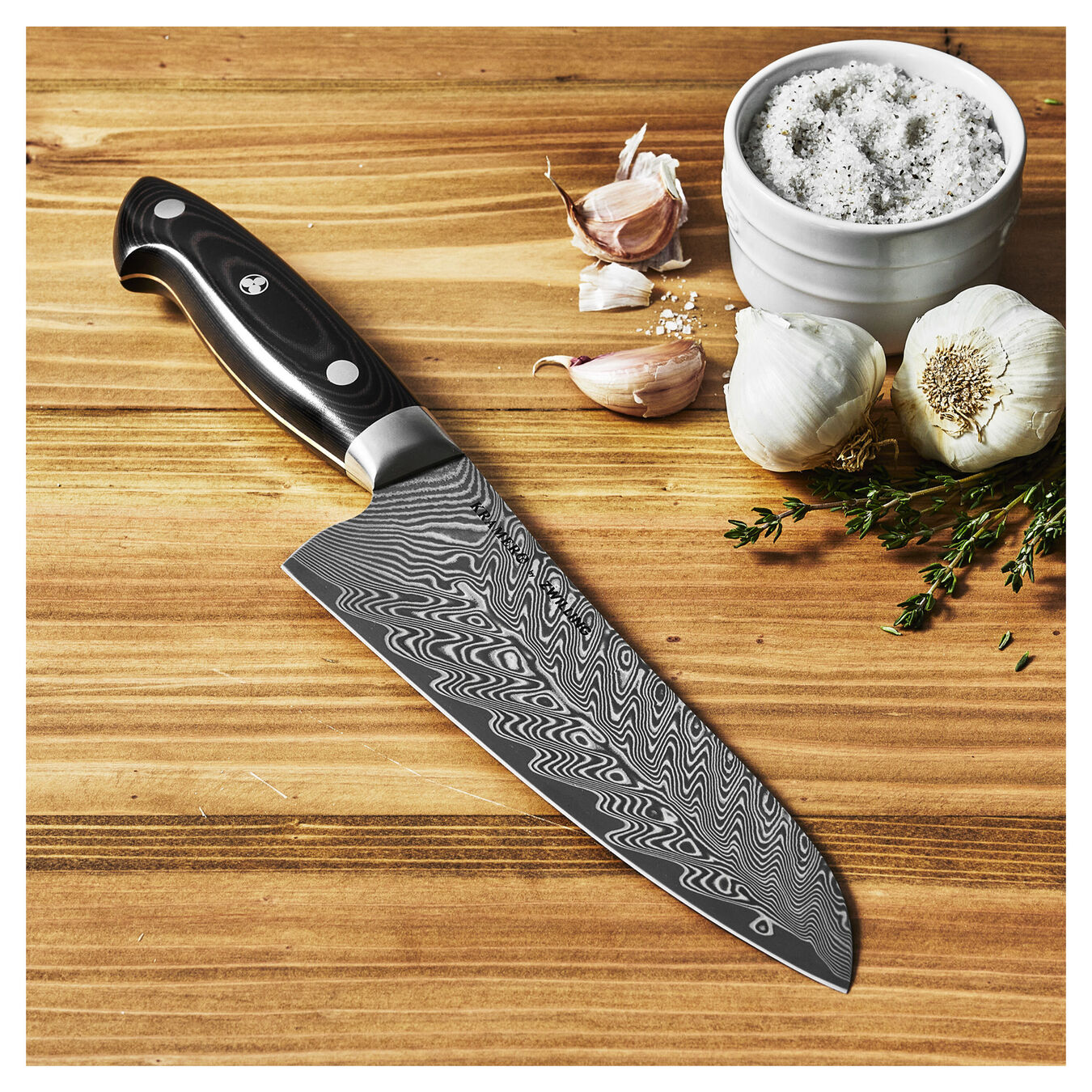 Buy ZWILLING Kramer - EUROLINE Stainless Damascus Collection Santoku ...