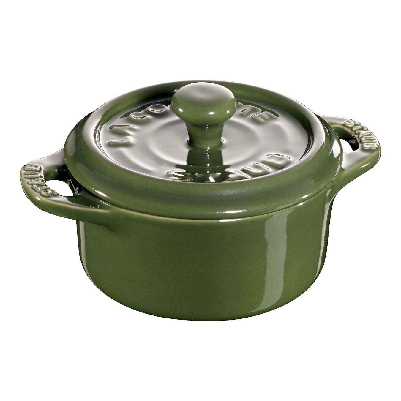 Staub Ceramique Mini Cocotte 10 cm, rund, Basilikum-Grün, Keramik ...