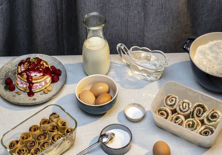 Recipe for a delicious Pancake delight to the power of three - fruity ...