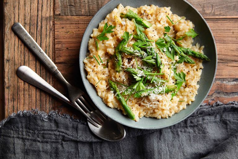 Recipe for a delicious OVEN-BAKED RISOTTO WITH LEMON, ASPARAGUS, AND ...