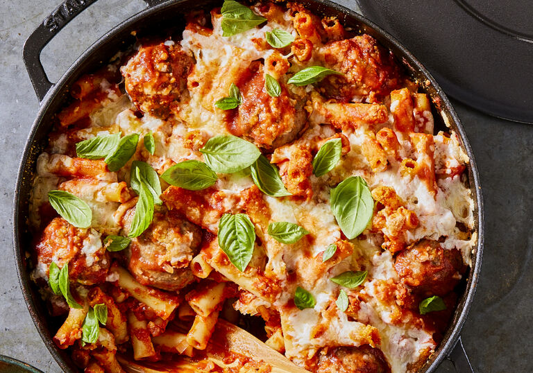 Recipe for a delicious Baked Ziti with Meatballs and Ricotta | ZWILLING.COM
