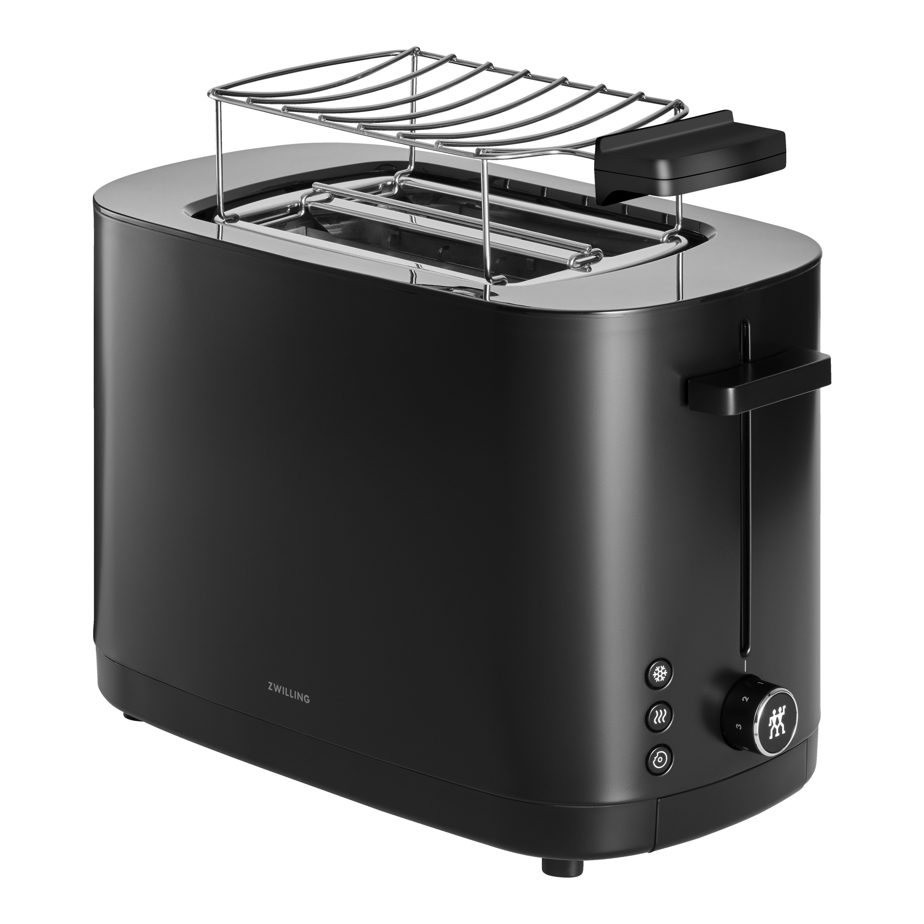 ZWILLING Enfinigy Toaster mit Brötchenaufsatz, 2 Schlitze kurz, Schwarz ...