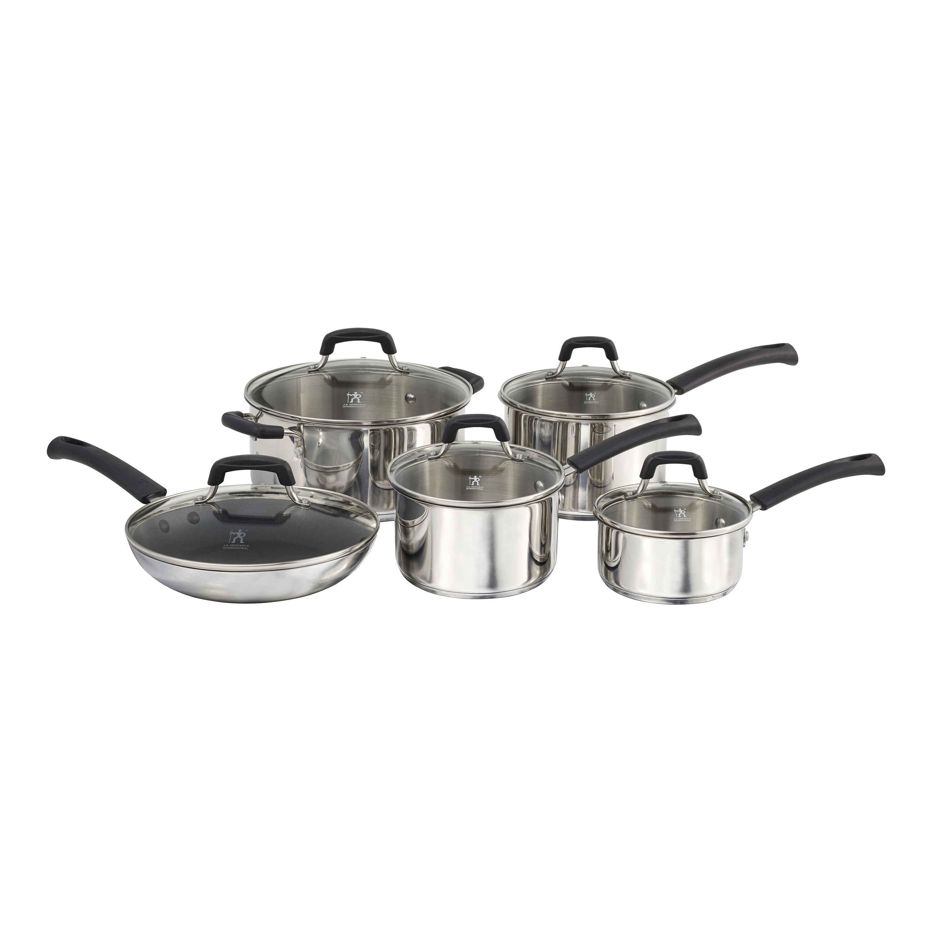 Belgique Stackable 10-Pc. Stainless Steel Cookware Set - Instituto
